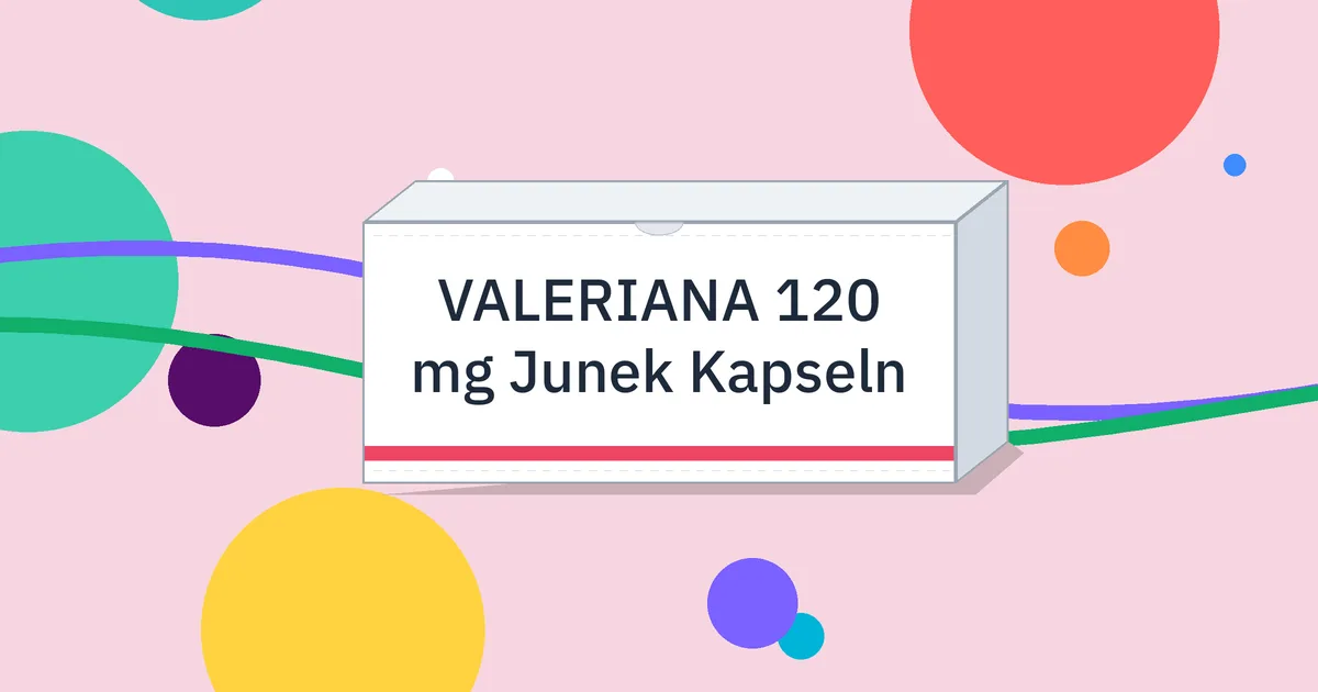 Symbolbild: Packung mit der Aufschrift VALERIANA 120 mg Junek Kapseln (PZN 10336600) – Verfügbarkeit und Bezug in Apotheken in Frankfurt am Main