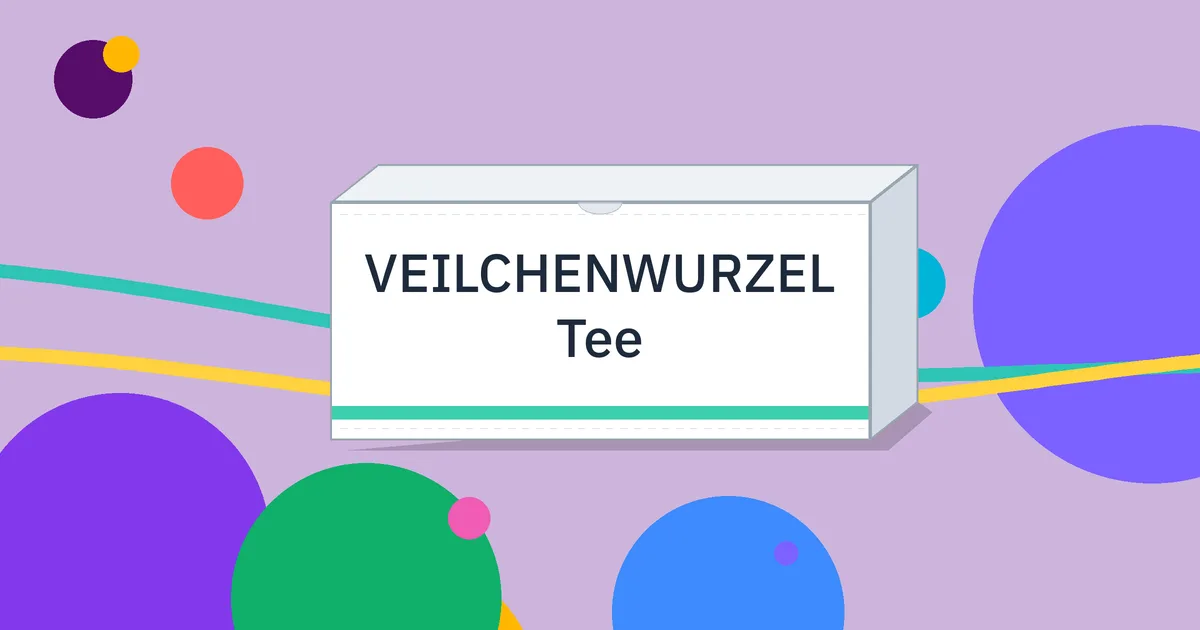 Symbolbild: Packung mit der Aufschrift VEILCHENWURZEL Tee (PZN 19550163) – Verfügbarkeit und Bezug in Apotheken in Frankfurt am Main
