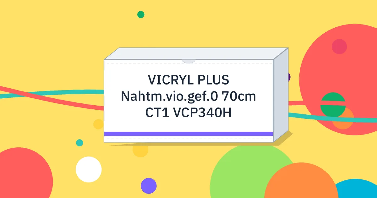 Symbolbild: Packung mit der Aufschrift VICRYL PLUS Nahtm.vio.gef.0 70cm CT1 VCP340H (PZN 16256291) – Verfügbarkeit und Bezug in Apotheken in Frankfurt am Main
