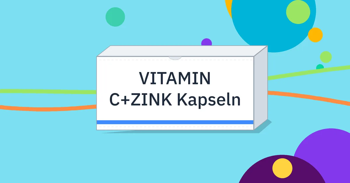 Symbolbild: Packung mit der Aufschrift VITAMIN C+ZINK Kapseln (PZN 19838102) – Verfügbarkeit und Bezug in Apotheken in Frankfurt am Main