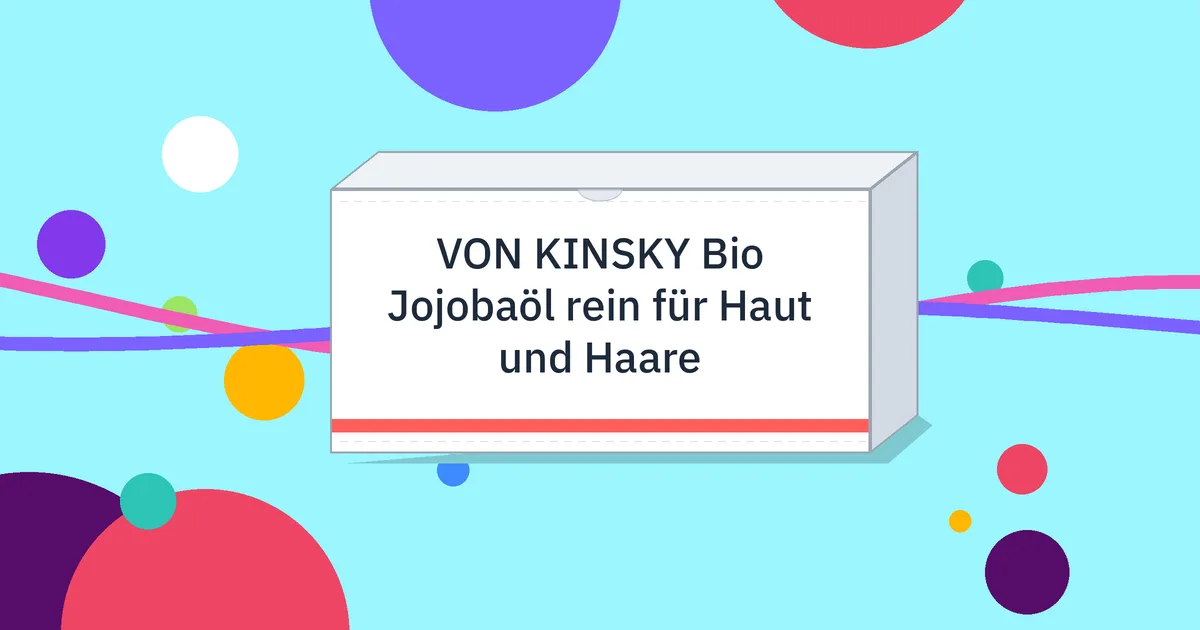 Symbolbild: Packung mit der Aufschrift VON KINSKY Bio Jojobaöl rein für Haut und Haare (PZN 18602797) – Verfügbarkeit und Bezug in Apotheken in Frankfurt am Main