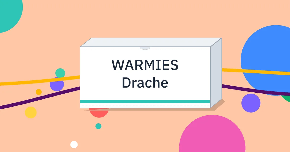 Symbolbild: Packung mit der Aufschrift WARMIES Drache (PZN 11113026) – Verfügbarkeit und Bezug in Apotheken in Frankfurt am Main