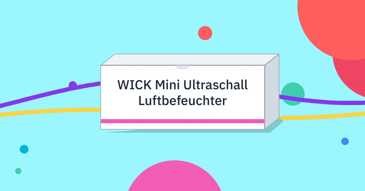 Symbolbild: Packung mit der Aufschrift WICK Mini Ultraschall Luftbefeuchter (PZN 08468665) – Verfügbarkeit und Bezug in Apotheken in Frankfurt am Main