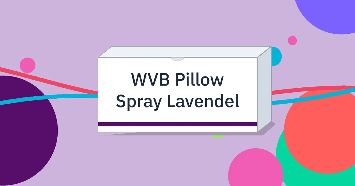 Symbolbild: Packung mit der Aufschrift WVB Pillow Spray Lavendel (PZN 17536621) – Verfügbarkeit und Bezug in Apotheken in Frankfurt am Main