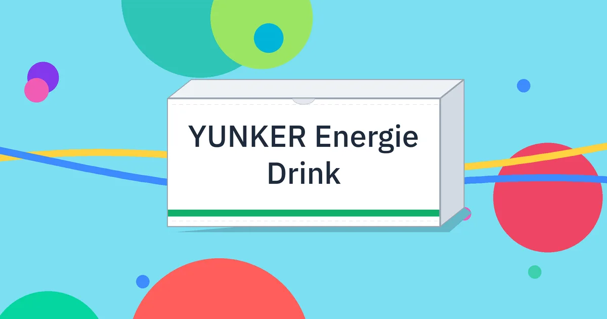 Symbolbild: Packung mit der Aufschrift YUNKER Energie Drink (PZN 14853137) – Verfügbarkeit und Bezug in Apotheken in Frankfurt am Main