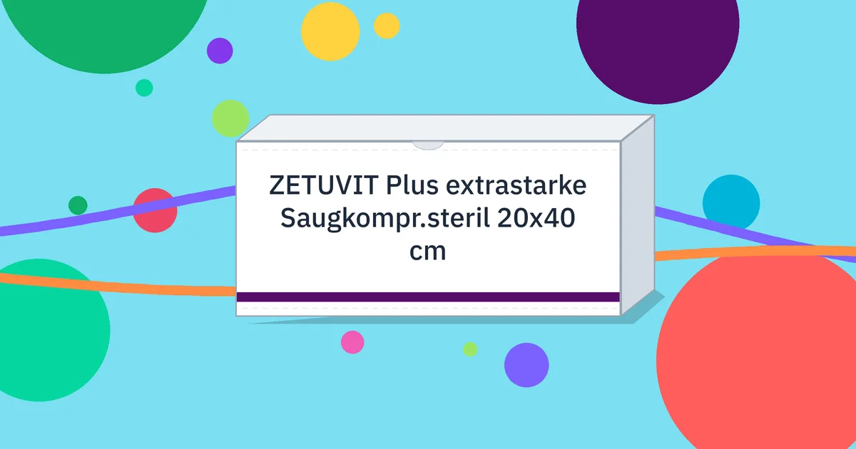 Symbolbild: Packung mit der Aufschrift ZETUVIT Plus extrastarke Saugkompr.steril 20x40 cm (PZN 18124599) – Verfügbarkeit und Bezug in Apotheken in Frankfurt am Main