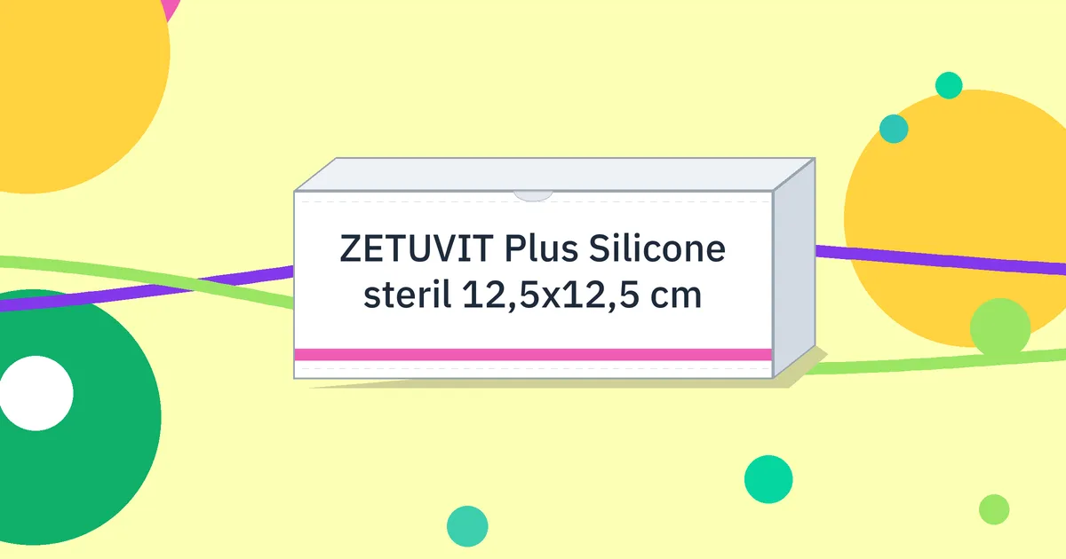 Symbolbild: Packung mit der Aufschrift ZETUVIT Plus Silicone steril 12,5x12,5 cm (PZN 18879659) – Verfügbarkeit und Bezug in Apotheken in Frankfurt am Main