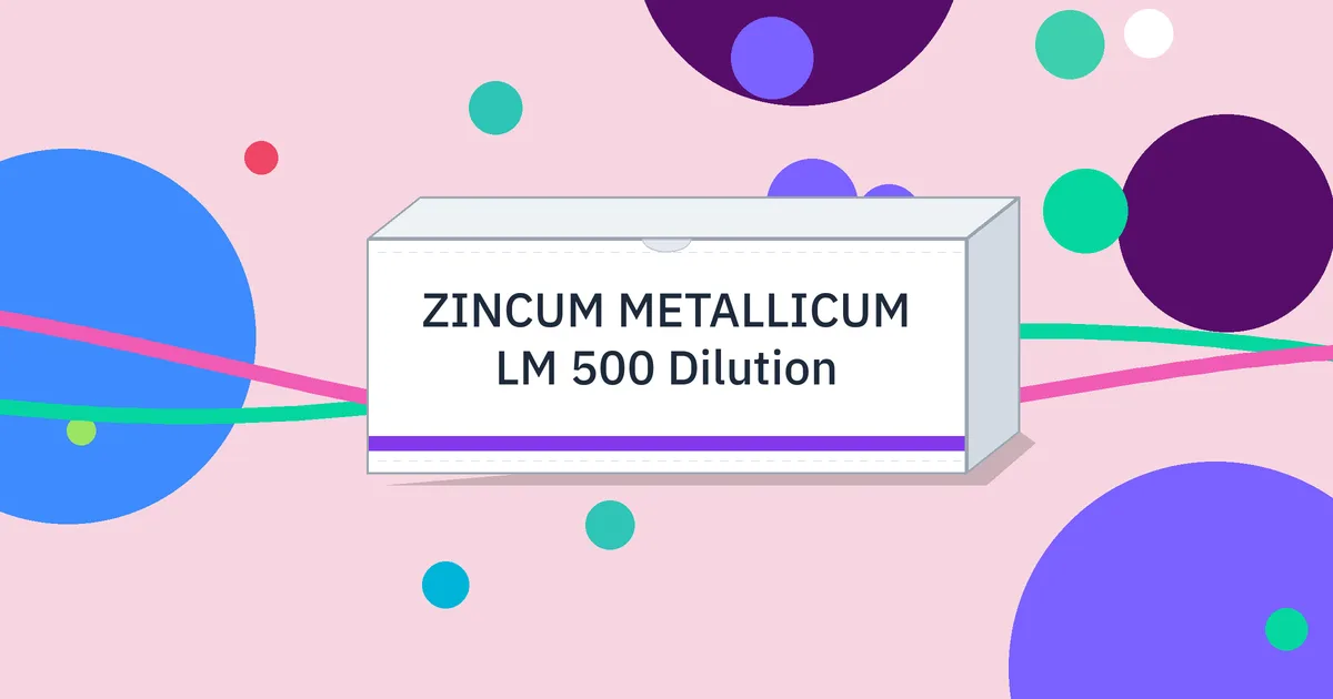 Symbolbild: Packung mit der Aufschrift ZINCUM METALLICUM LM 500 Dilution (PZN 13694607) – Verfügbarkeit und Bezug in Apotheken in Frankfurt am Main