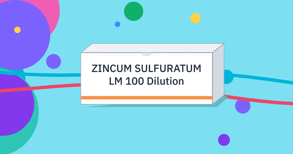 Symbolbild: Packung mit der Aufschrift ZINCUM SULFURATUM LM 100 Dilution (PZN 13299816) – Verfügbarkeit und Bezug in Apotheken in Frankfurt am Main