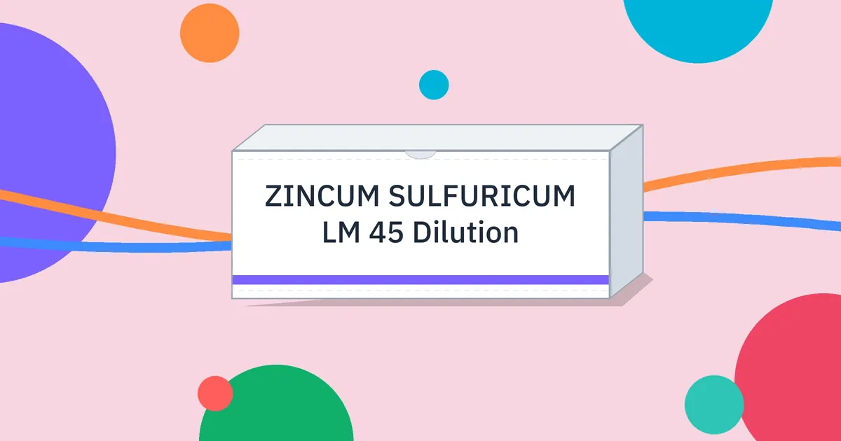 Symbolbild: Packung mit der Aufschrift ZINCUM SULFURICUM LM 45 Dilution (PZN 13300488) – Verfügbarkeit und Bezug in Apotheken in Frankfurt am Main