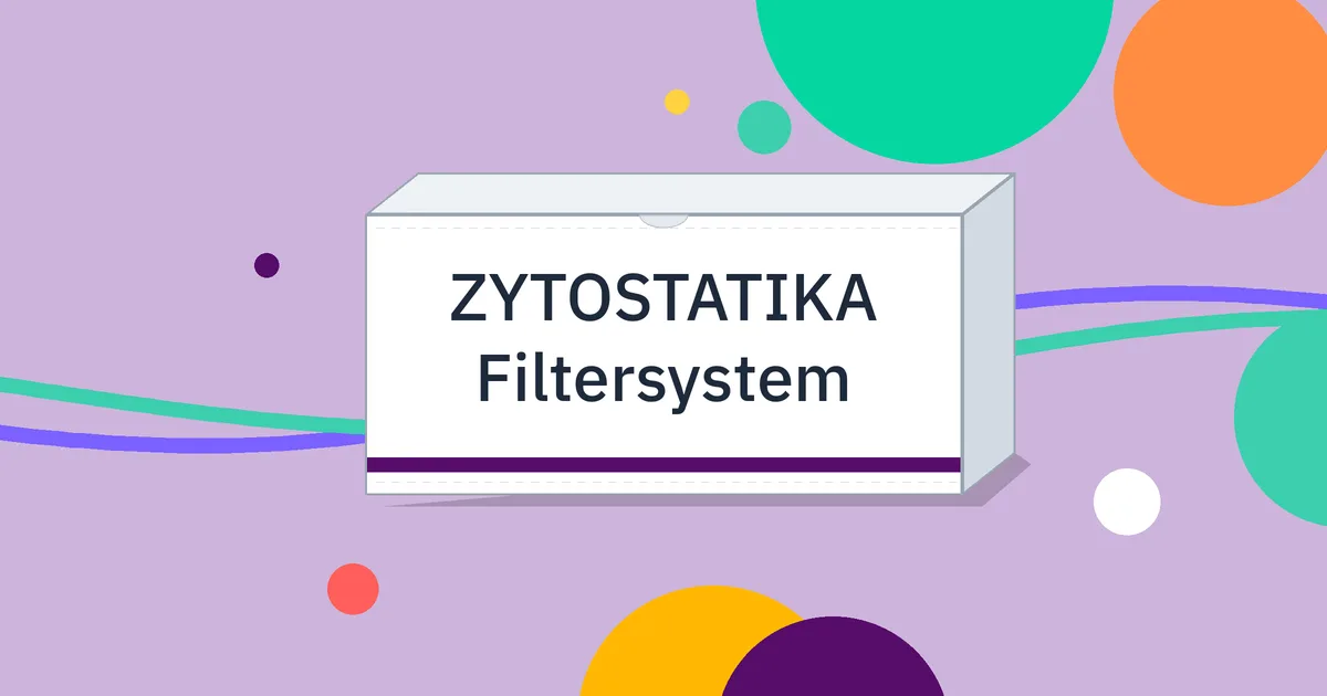 Symbolbild: Packung mit der Aufschrift ZYTOSTATIKA Filtersystem (PZN 15999802) – Verfügbarkeit und Bezug in Apotheken in Frankfurt am Main
