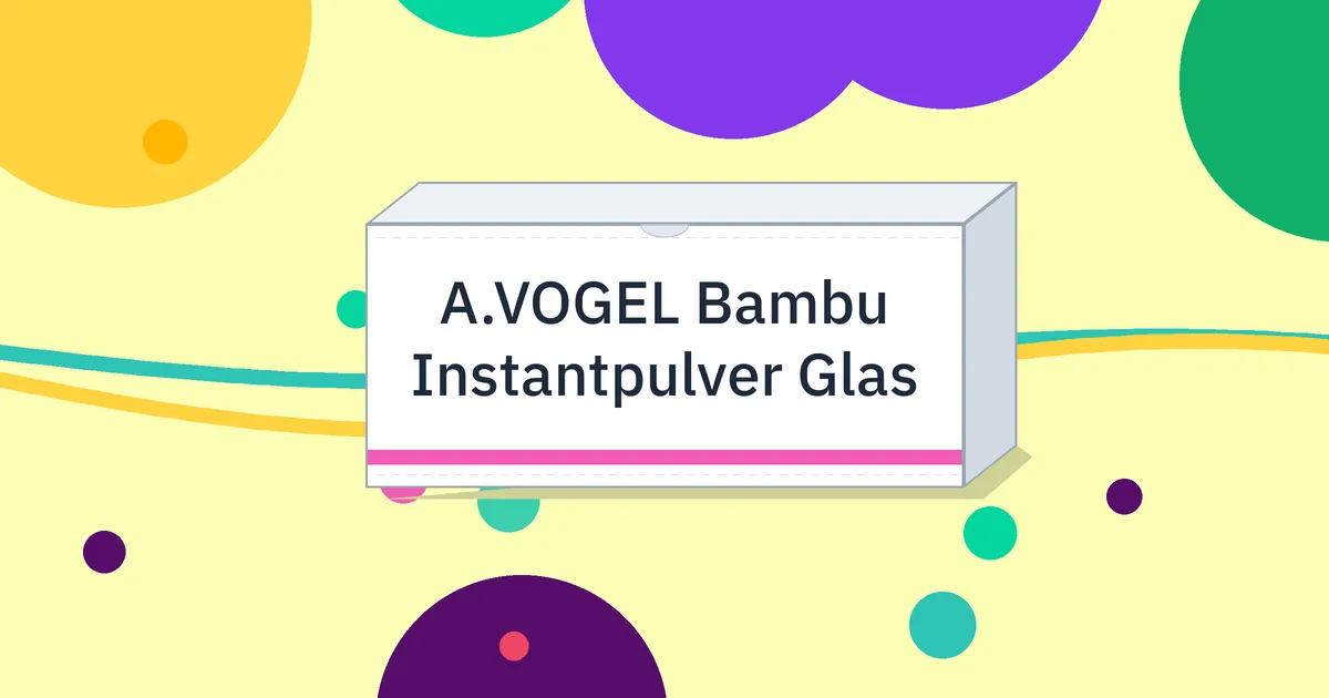 Symbolbild: Packung mit der Aufschrift A.VOGEL Bambu Instantpulver Glas (PZN 20857814) – Verfügbarkeit und Bezug in Apotheken in Frankfurt am Main