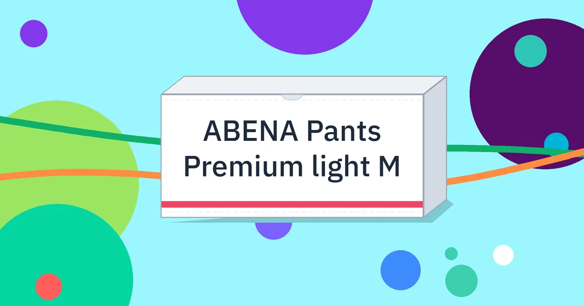 Symbolbild: Packung mit der Aufschrift ABENA Pants Premium light M (PZN 18007445) – Verfügbarkeit und Bezug in Apotheken in Frankfurt am Main