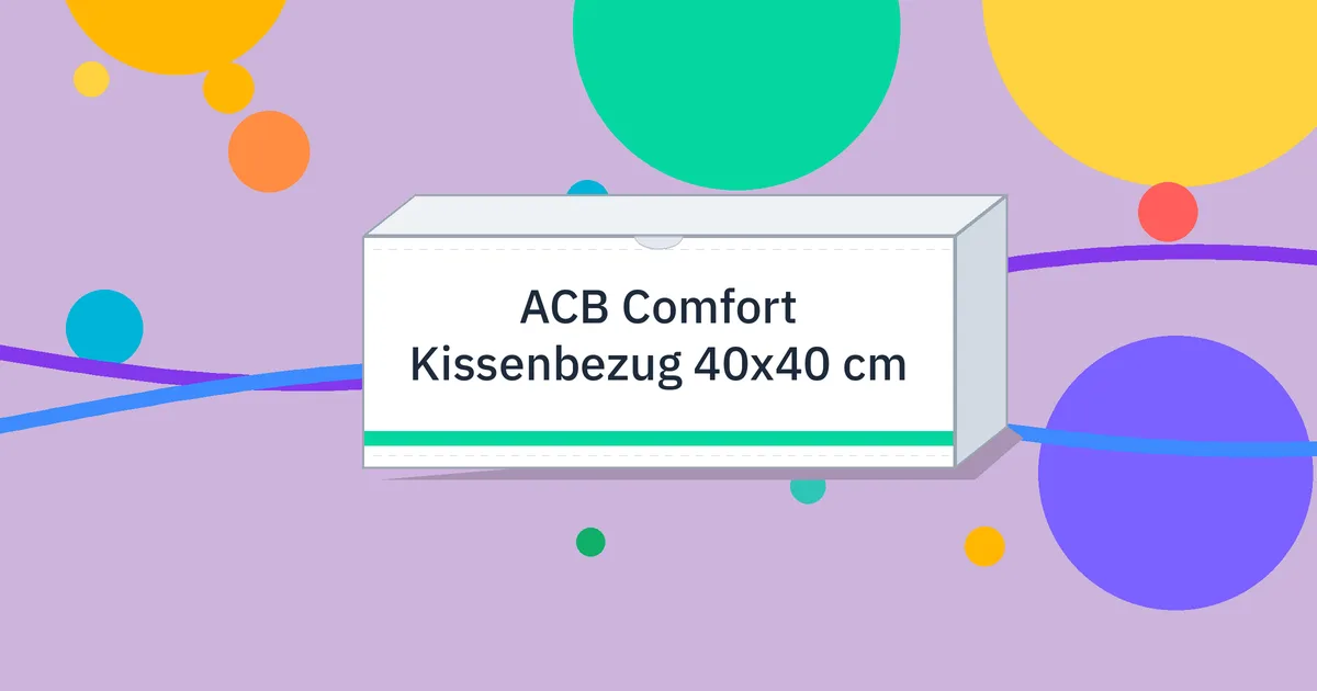 Symbolbild: Packung mit der Aufschrift ACB Comfort Kissenbezug 40x40 cm (PZN 04117124) – Verfügbarkeit und Bezug in Apotheken in Frankfurt am Main