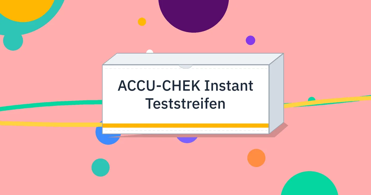 Symbolbild: Packung mit der Aufschrift ACCU-CHEK Instant Teststreifen (PZN 17419045) – Verfügbarkeit und Bezug in Apotheken in Frankfurt am Main