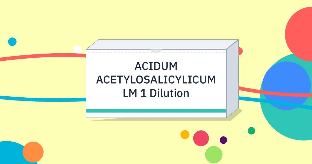 Symbolbild: Packung mit der Aufschrift ACIDUM ACETYLOSALICYLICUM LM 1 Dilution (PZN 13267638) – Verfügbarkeit und Bezug in Apotheken in Frankfurt am Main