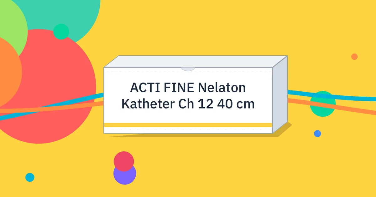 Symbolbild: Packung mit der Aufschrift ACTI FINE Nelaton Katheter Ch 12 40 cm (PZN 09616381) – Verfügbarkeit und Bezug in Apotheken in Frankfurt am Main