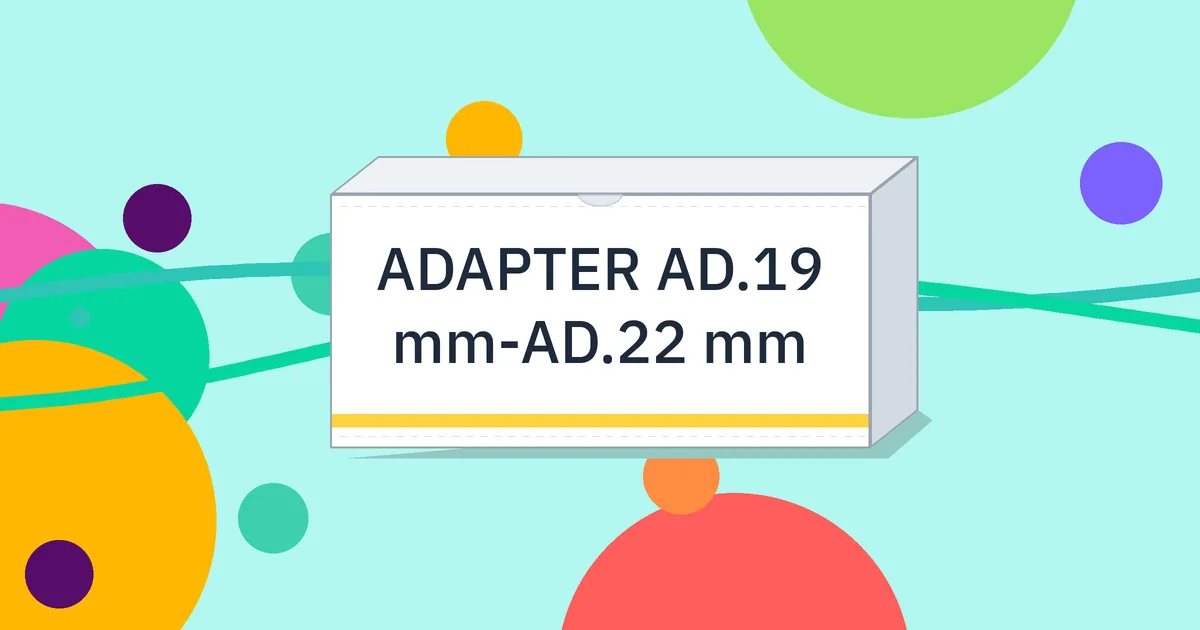 Symbolbild: Packung mit der Aufschrift ADAPTER AD.19 mm-AD.22 mm (PZN 17431862) – Verfügbarkeit und Bezug in Apotheken in Frankfurt am Main