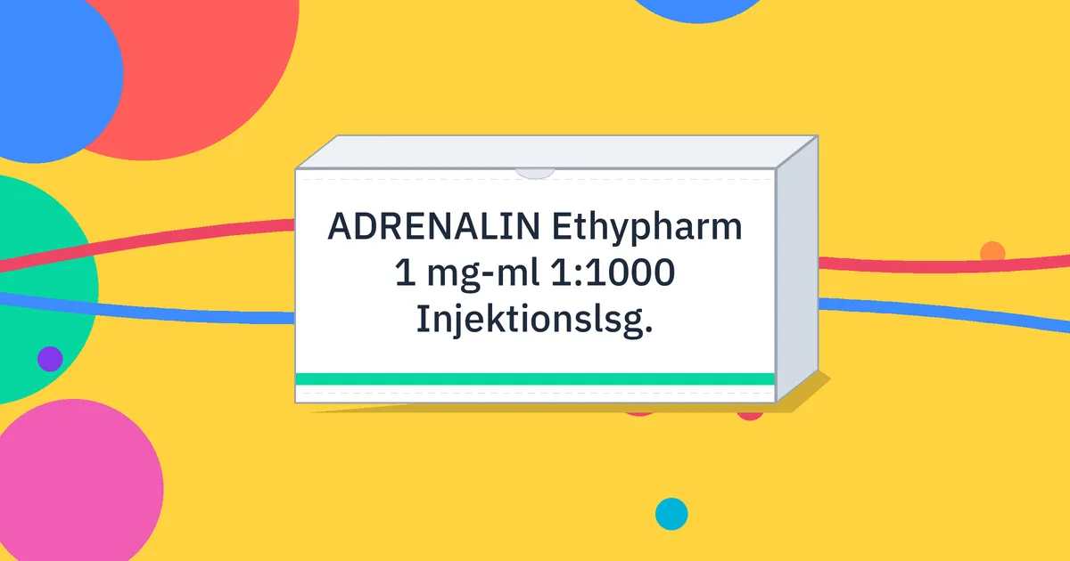 Symbolbild: Packung mit der Aufschrift ADRENALIN Ethypharm 1 mg-ml 1:1000 Injektionslsg. (PZN 16033102) – Verfügbarkeit und Bezug in Apotheken in Frankfurt am Main