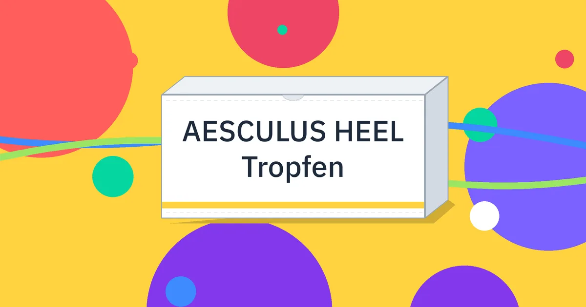 Symbolbild: Packung mit der Aufschrift AESCULUS HEEL Tropfen (PZN 00017549) – Verfügbarkeit und Bezug in Apotheken in Frankfurt am Main