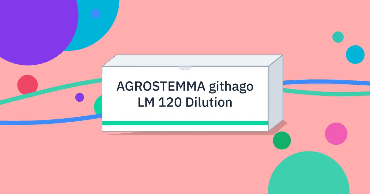Symbolbild: Packung mit der Aufschrift AGROSTEMMA githago LM 120 Dilution (PZN 13307705) – Verfügbarkeit und Bezug in Apotheken in Frankfurt am Main