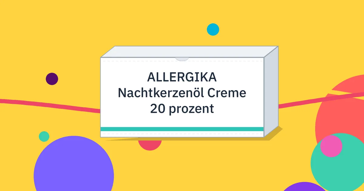 Symbolbild: Packung mit der Aufschrift ALLERGIKA Nachtkerzenöl Creme 20 prozent (PZN 00677607) – Verfügbarkeit und Bezug in Apotheken in Frankfurt am Main