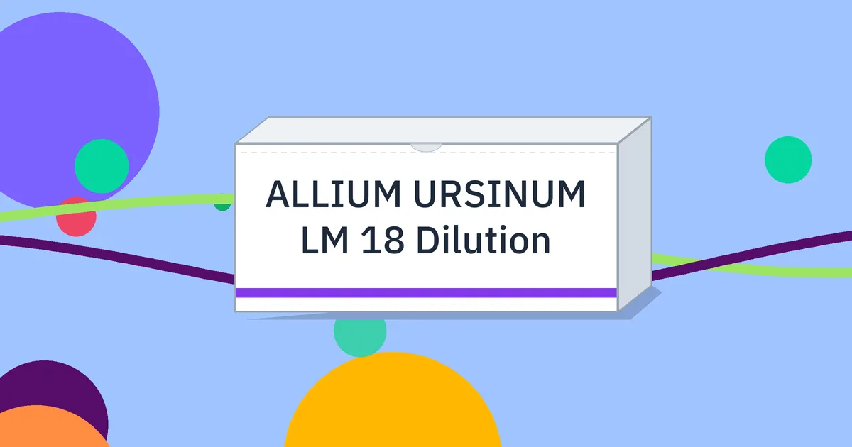 Symbolbild: Packung mit der Aufschrift ALLIUM URSINUM LM 18 Dilution (PZN 12757168) – Verfügbarkeit und Bezug in Apotheken in Frankfurt am Main