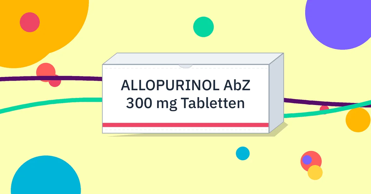 Symbolbild: Packung mit der Aufschrift ALLOPURINOL AbZ 300 mg Tabletten (PZN 07403971) – Verfügbarkeit und Bezug in Apotheken in Frankfurt am Main