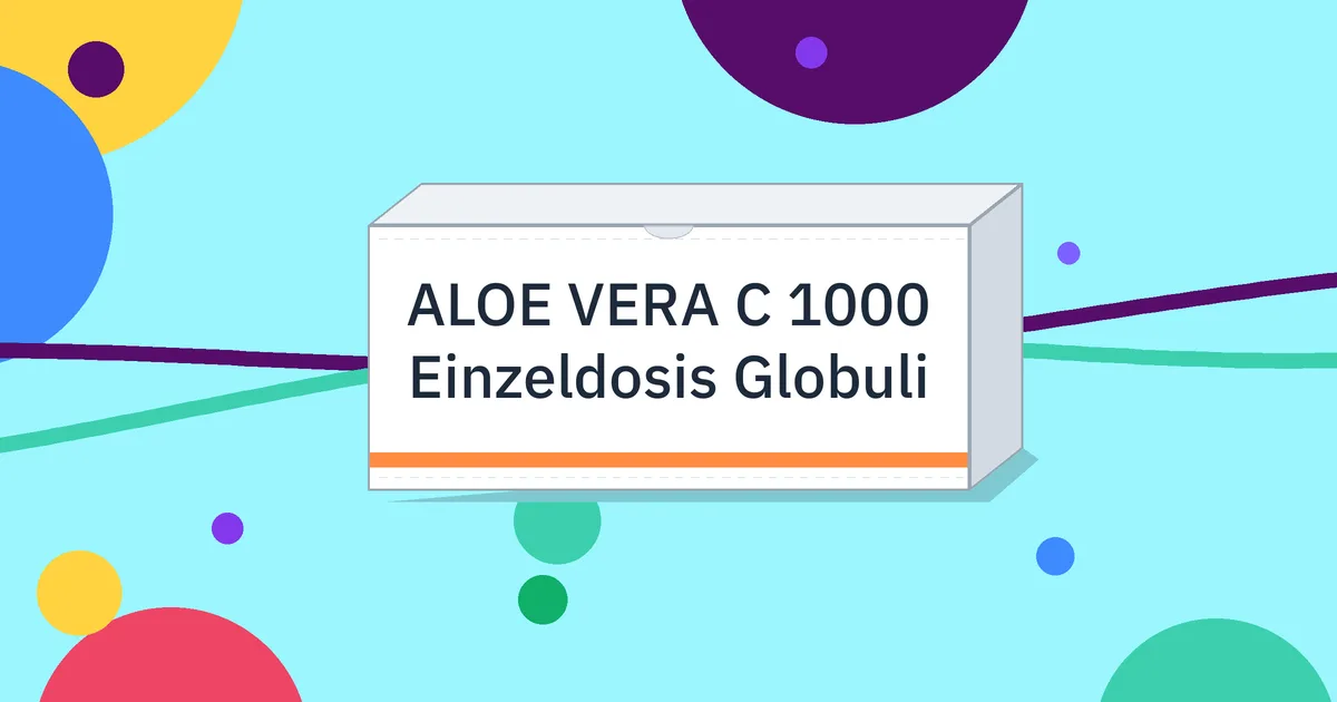 Symbolbild: Packung mit der Aufschrift ALOE VERA C 1000 Einzeldosis Globuli (PZN 01916333) – Verfügbarkeit und Bezug in Apotheken in Frankfurt am Main