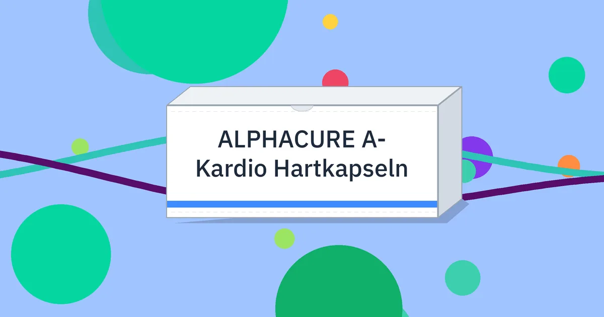 Symbolbild: Packung mit der Aufschrift ALPHACURE A-Kardio Hartkapseln (PZN 20359401) – Verfügbarkeit und Bezug in Apotheken in Frankfurt am Main