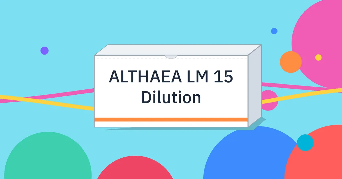 Symbolbild: Packung mit der Aufschrift ALTHAEA LM 15 Dilution (PZN 13315314) – Verfügbarkeit und Bezug in Apotheken in Frankfurt am Main