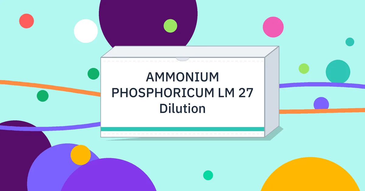Symbolbild: Packung mit der Aufschrift AMMONIUM PHOSPHORICUM LM 27 Dilution (PZN 13322461) – Verfügbarkeit und Bezug in Apotheken in Frankfurt am Main
