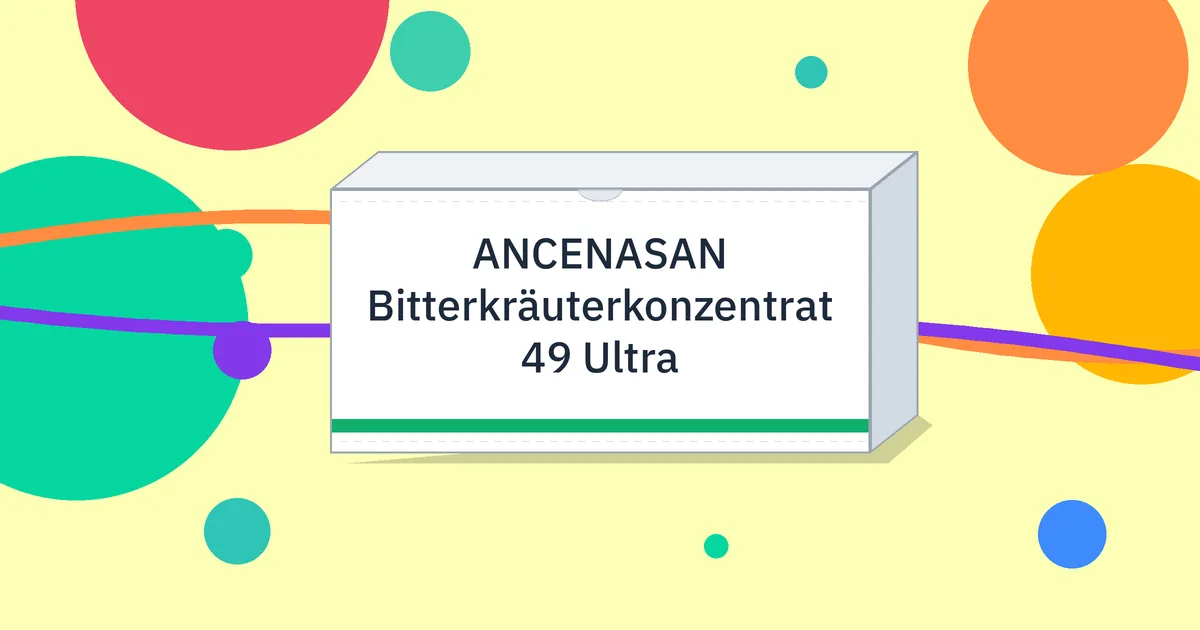 Symbolbild: Packung mit der Aufschrift ANCENASAN Bitterkräuterkonzentrat 49 Ultra (PZN 20544073) – Verfügbarkeit und Bezug in Apotheken in Frankfurt am Main