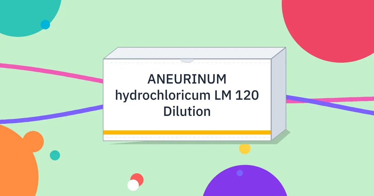 Symbolbild: Packung mit der Aufschrift ANEURINUM hydrochloricum LM 120 Dilution (PZN 13367825) – Verfügbarkeit und Bezug in Apotheken in Frankfurt am Main