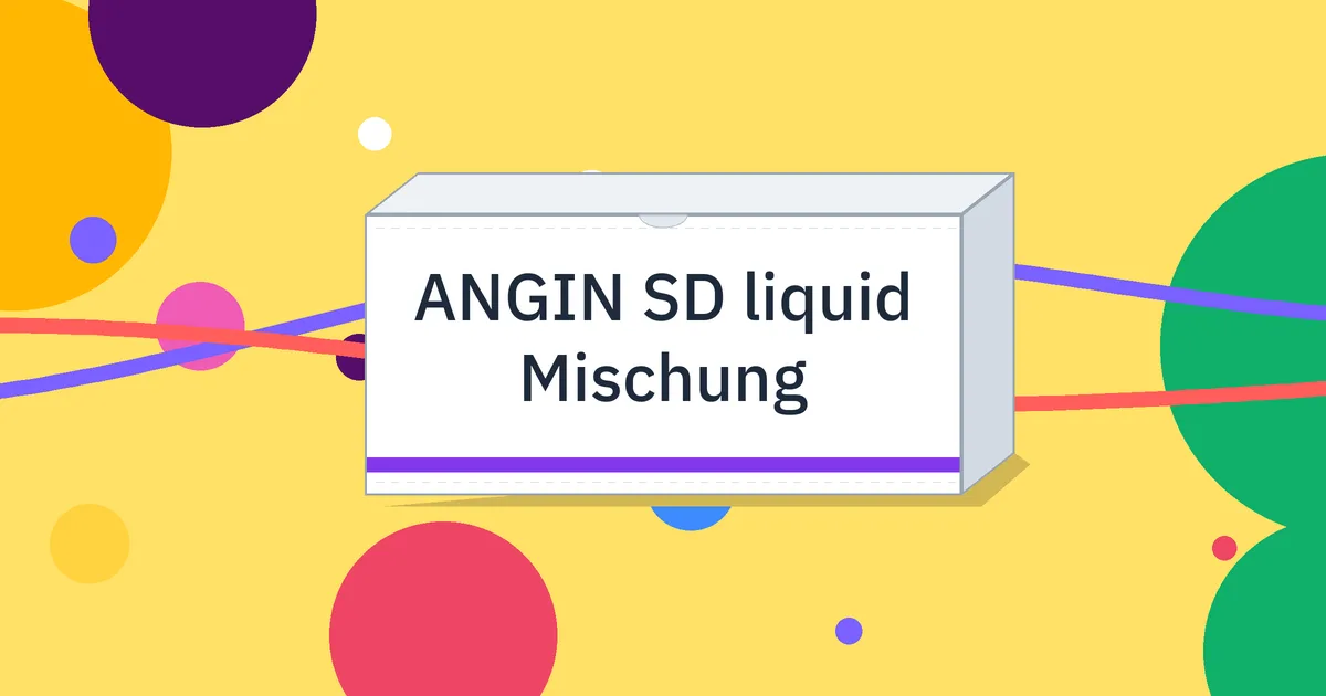 Symbolbild: Packung mit der Aufschrift ANGIN SD liquid Mischung (PZN 19096215) – Verfügbarkeit und Bezug in Apotheken in Frankfurt am Main