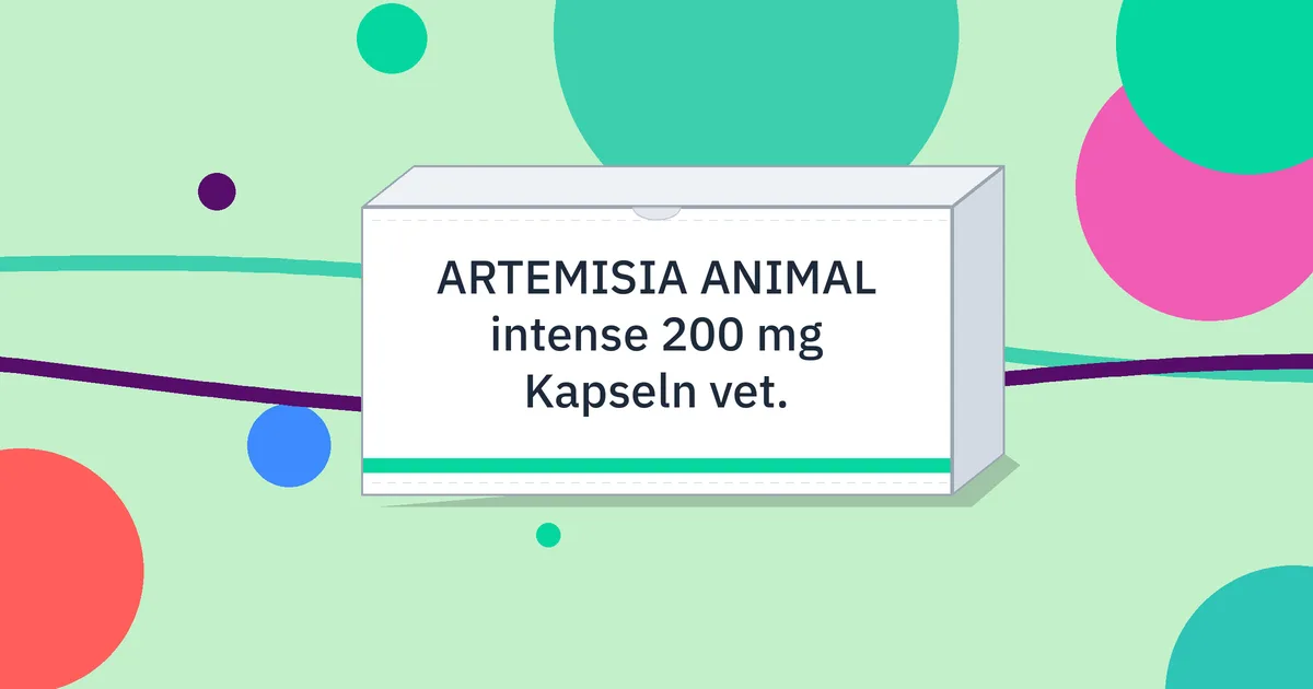 Symbolbild: Packung mit der Aufschrift ARTEMISIA ANIMAL intense 200 mg Kapseln vet. (PZN 18466590) – Verfügbarkeit und Bezug in Apotheken in Frankfurt am Main