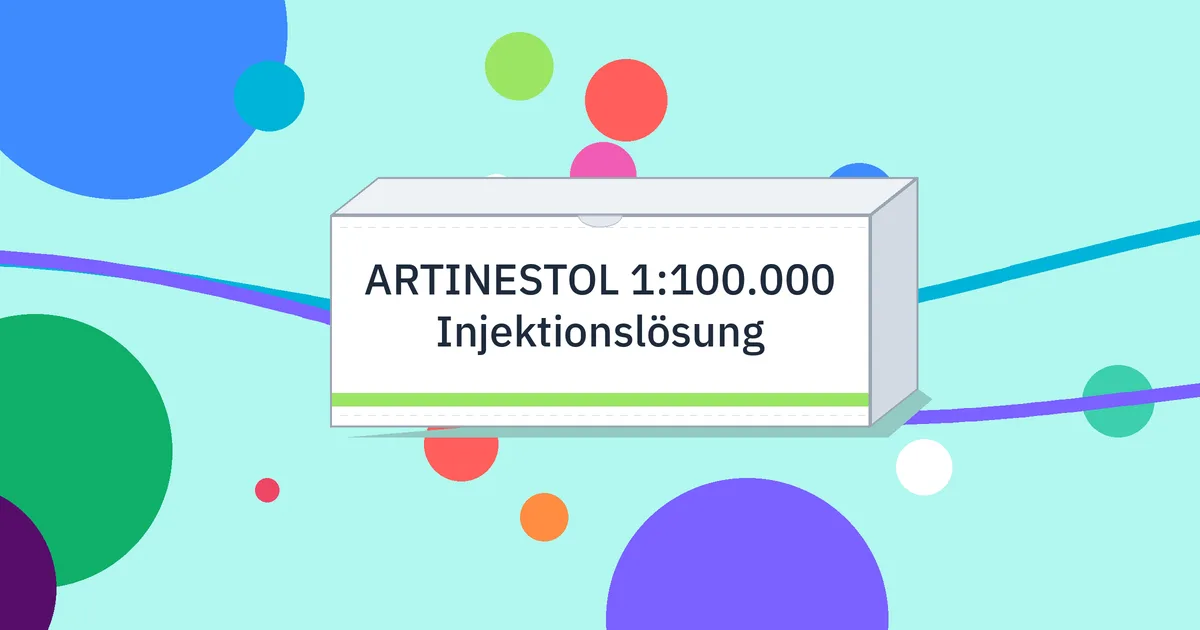 Symbolbild: Packung mit der Aufschrift ARTINESTOL 1:100.000 Injektionslösung (PZN 06067672) – Verfügbarkeit und Bezug in Apotheken in Frankfurt am Main