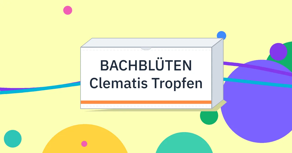 Symbolbild: Packung mit der Aufschrift BACHBLÜTEN Clematis Tropfen (PZN 00053249) – Verfügbarkeit und Bezug in Apotheken in Frankfurt am Main