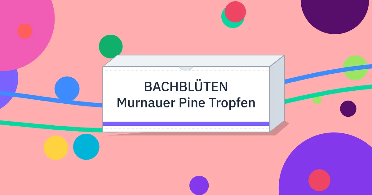 Symbolbild: Packung mit der Aufschrift BACHBLÜTEN Murnauer Pine Tropfen (PZN 07752602) – Verfügbarkeit und Bezug in Apotheken in Frankfurt am Main