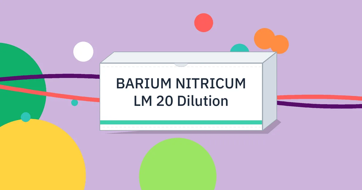 Symbolbild: Packung mit der Aufschrift BARIUM NITRICUM LM 20 Dilution (PZN 13377657) – Verfügbarkeit und Bezug in Apotheken in Frankfurt am Main
