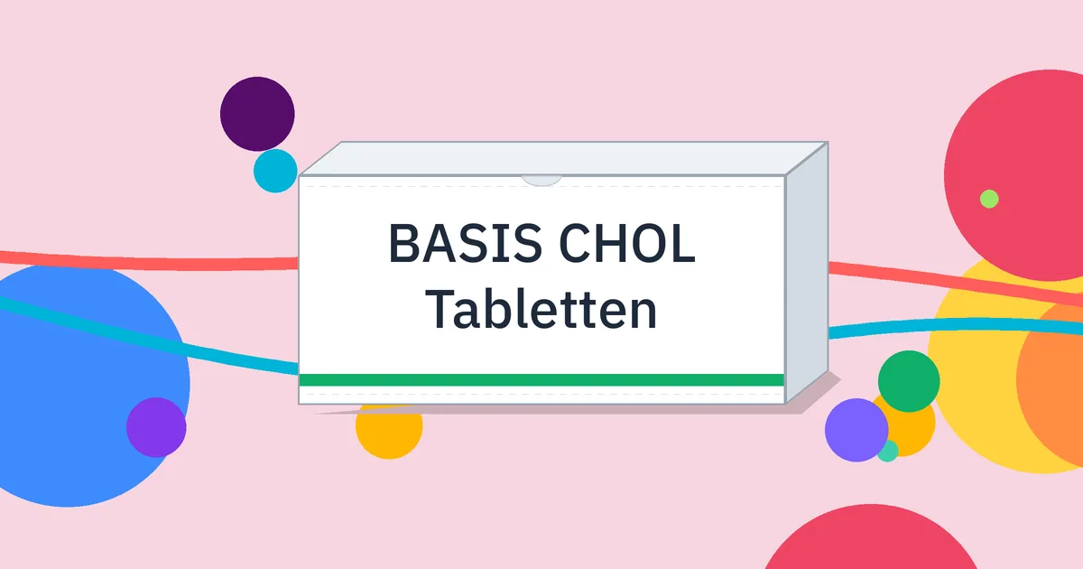 Symbolbild: Packung mit der Aufschrift BASIS CHOL Tabletten (PZN 03118914) – Verfügbarkeit und Bezug in Apotheken in Frankfurt am Main