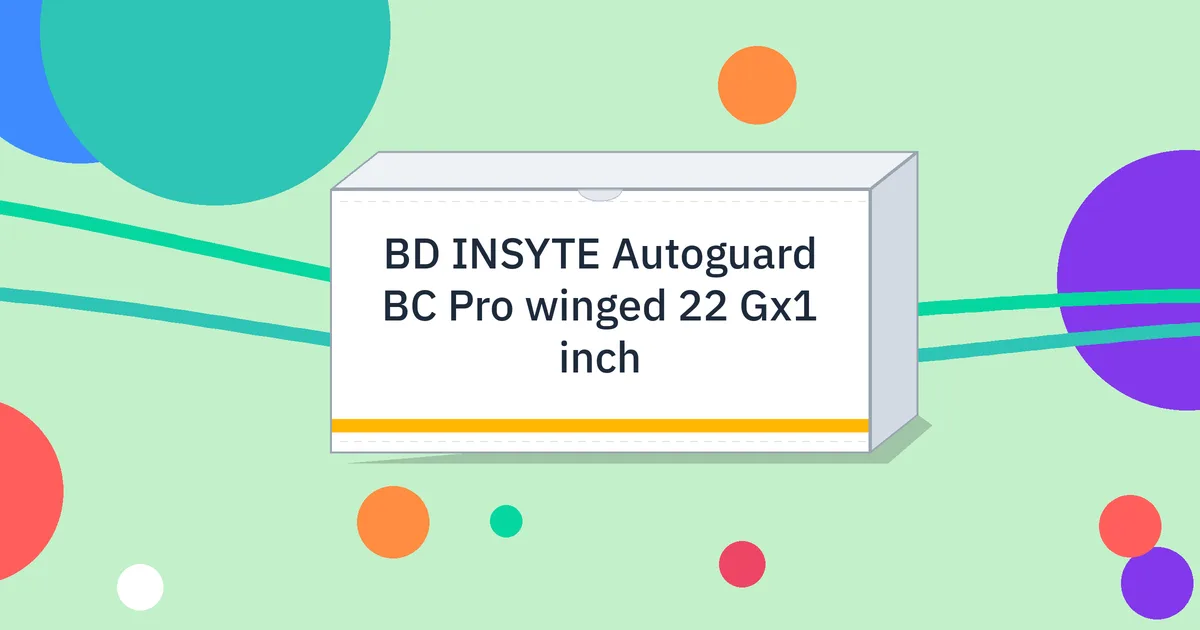 Symbolbild: Packung mit der Aufschrift BD INSYTE Autoguard BC Pro winged 22 Gx1 inch (PZN 17544939) – Verfügbarkeit und Bezug in Apotheken in Frankfurt am Main