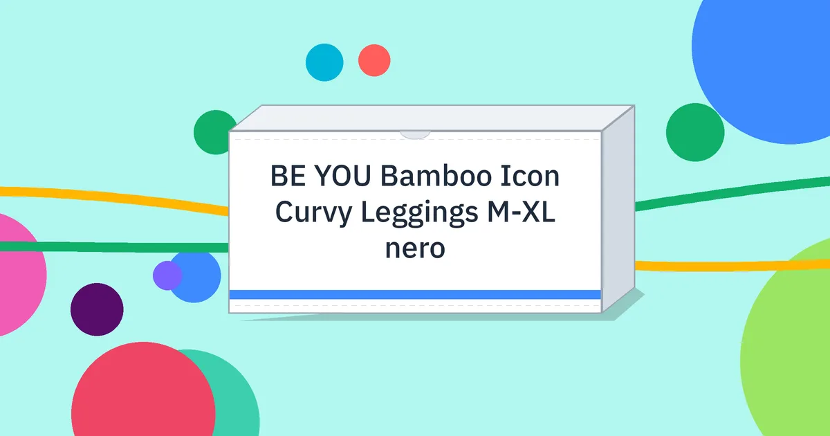 Symbolbild: Packung mit der Aufschrift BE YOU Bamboo Icon Curvy Leggings M-XL nero (PZN 19165755) – Verfügbarkeit und Bezug in Apotheken in Frankfurt am Main