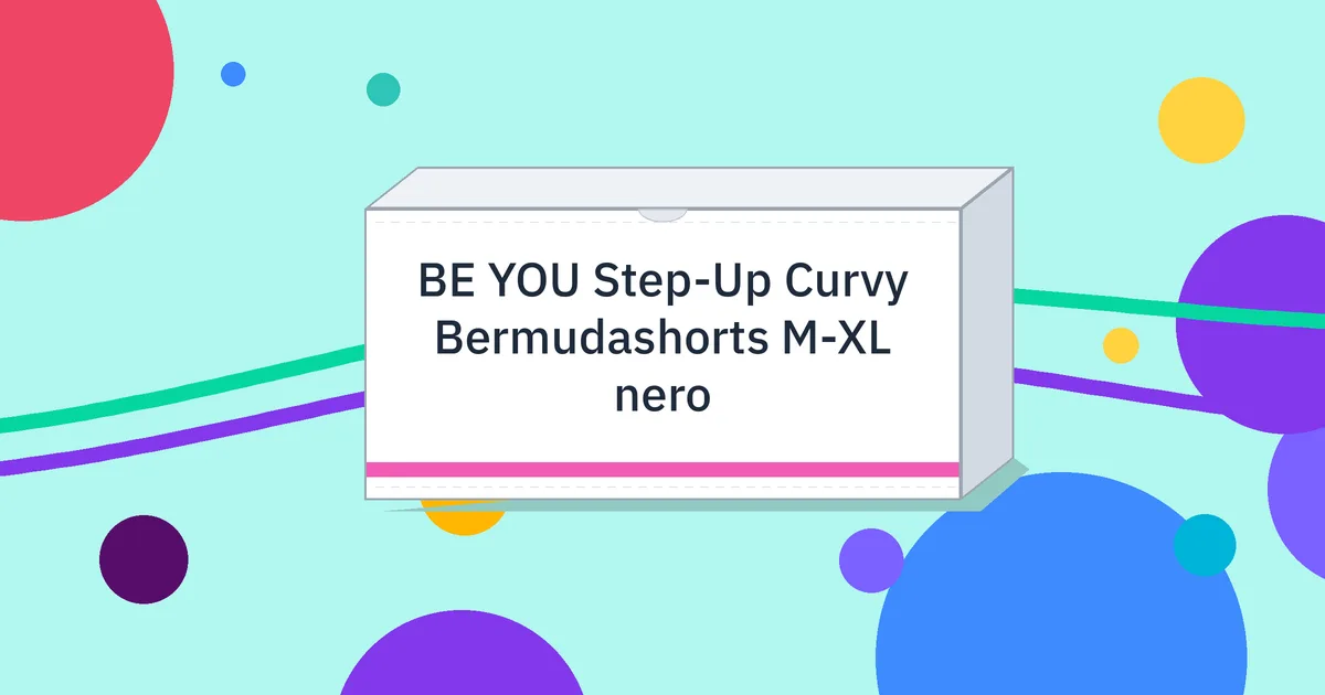 Symbolbild: Packung mit der Aufschrift BE YOU Step-Up Curvy Bermudashorts M-XL nero (PZN 20720239) – Verfügbarkeit und Bezug in Apotheken in Frankfurt am Main