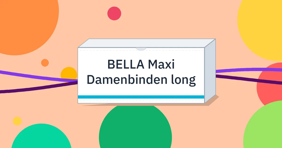 Symbolbild: Packung mit der Aufschrift BELLA Maxi Damenbinden long (PZN 18441561) – Verfügbarkeit und Bezug in Apotheken in Frankfurt am Main