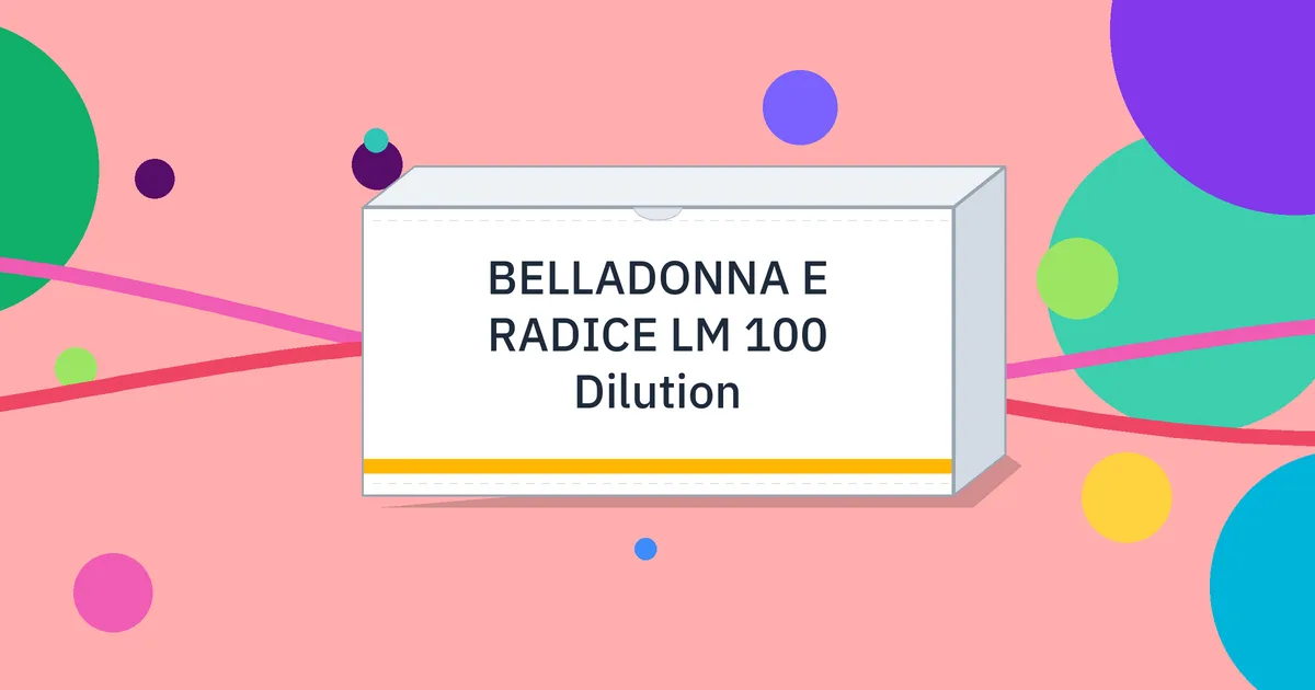 Symbolbild: Packung mit der Aufschrift BELLADONNA E RADICE LM 100 Dilution (PZN 13381802) – Verfügbarkeit und Bezug in Apotheken in Frankfurt am Main