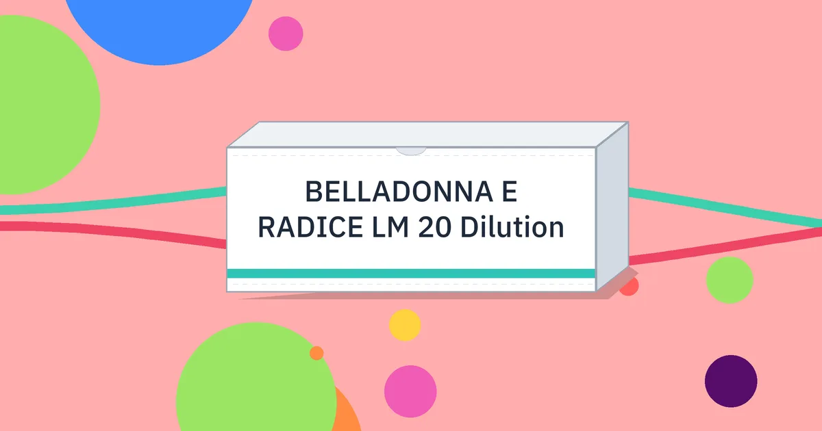 Symbolbild: Packung mit der Aufschrift BELLADONNA E RADICE LM 20 Dilution (PZN 13381334) – Verfügbarkeit und Bezug in Apotheken in Frankfurt am Main