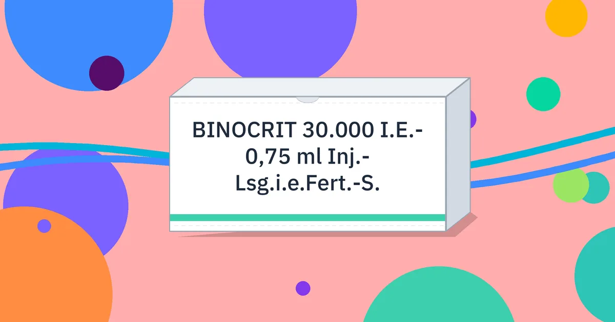 Symbolbild: Packung mit der Aufschrift BINOCRIT 30.000 I.E.-0,75 ml Inj.-Lsg.i.e.Fert.-S. (PZN 16632908) – Verfügbarkeit und Bezug in Apotheken in Frankfurt am Main