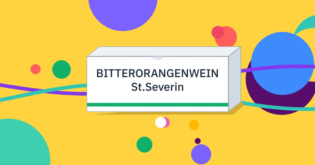 Symbolbild: Packung mit der Aufschrift BITTERORANGENWEIN St.Severin (PZN 11322043) – Verfügbarkeit und Bezug in Apotheken in Frankfurt am Main