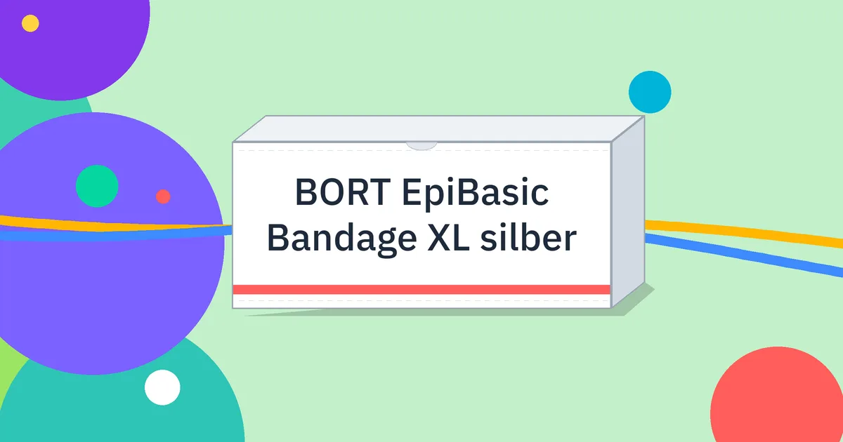 Symbolbild: Packung mit der Aufschrift BORT EpiBasic Bandage XL silber (PZN 07673452) – Verfügbarkeit und Bezug in Apotheken in Frankfurt am Main